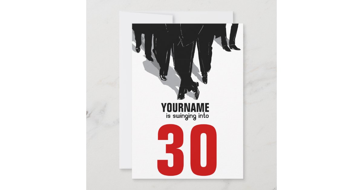 Swingers Rat Pack 30th Birthday Party Invitation | Zazzle