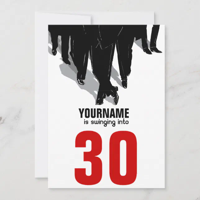 Swingers Rat Pack 30th Birthday Party Invitation | Zazzle