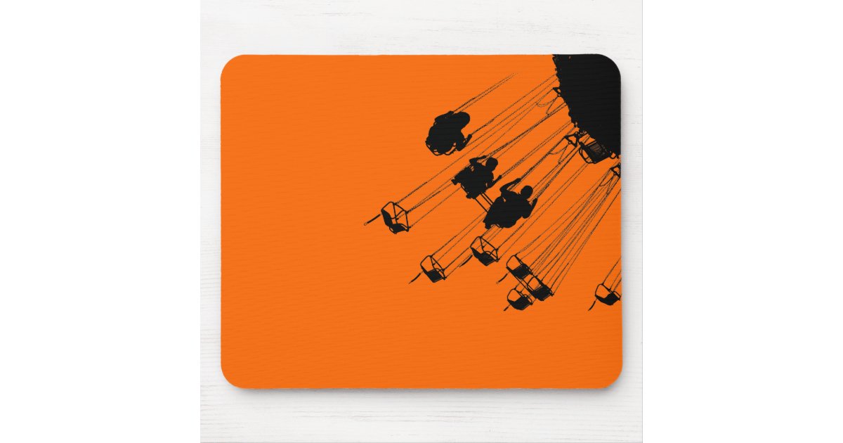 Swings and Roundabouts - Orange Mouse Pad | Zazzle