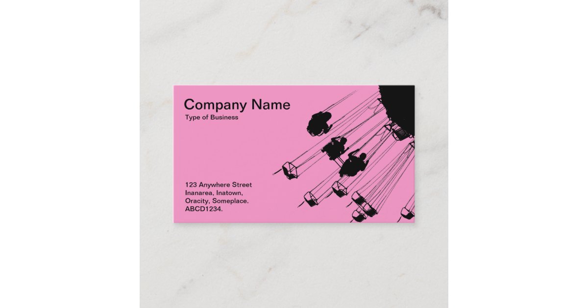 Swings and Roundabouts - Pink Business Card | Zazzle