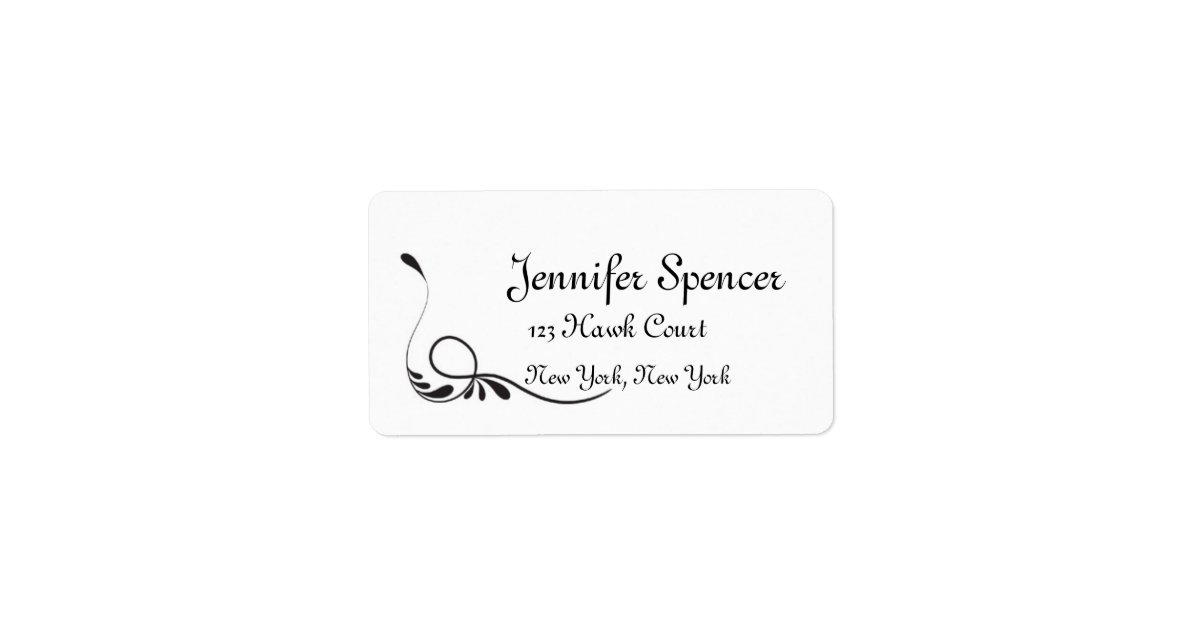 Swirl Design Wedding Labels | Zazzle