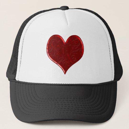 Swirl Overlaid Heart Hat | Zazzle.com