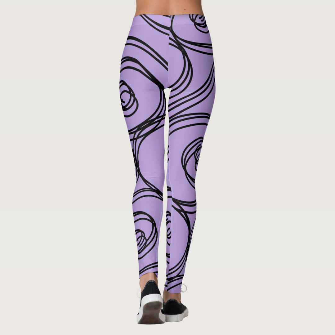 SWIRL PATTERN ULTRA VIOLET by Slipperywindow Leggings | Zazzle