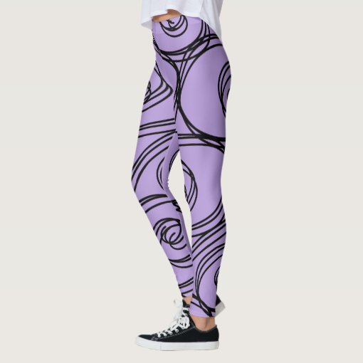 SWIRL PATTERN ULTRA VIOLET by Slipperywindow Leggings | Zazzle