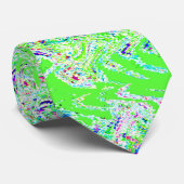 Swirl Patterns Abstract Colorful Bright Neon Green Neck Tie | Zazzle