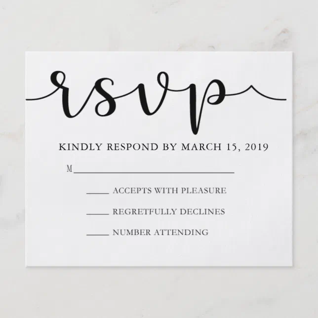 Swirl RSVP | Budget Flyer | Zazzle