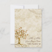 Swirl Tree Roots Antiqued Parchment Table Number | Zazzle