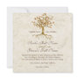 Swirl Tree Roots Antiqued Parchment Wedding Invitation | Zazzle