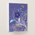 Swirls, Flower and Butterfly Pocket Folder | Zazzle