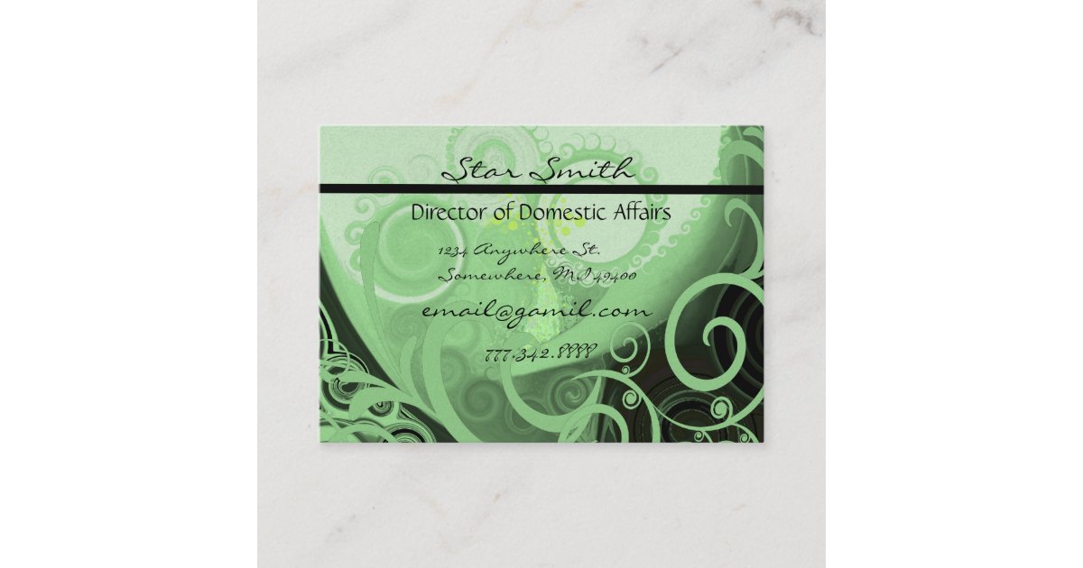Swirly Cala Lilly Business Card | Zazzle