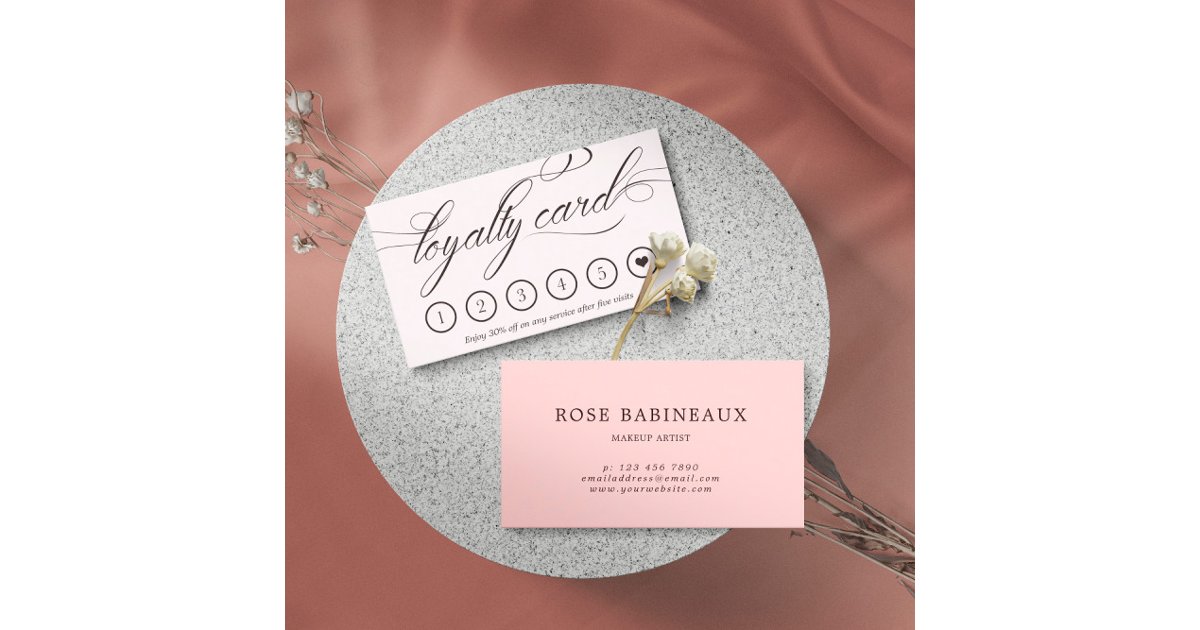 Swirly Calligraphy Loyalty Card | Zazzle