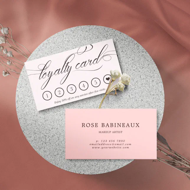 Swirly Calligraphy Loyalty Card | Zazzle