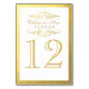 Swirly Flourish with Outline Table Numbers | white | Zazzle