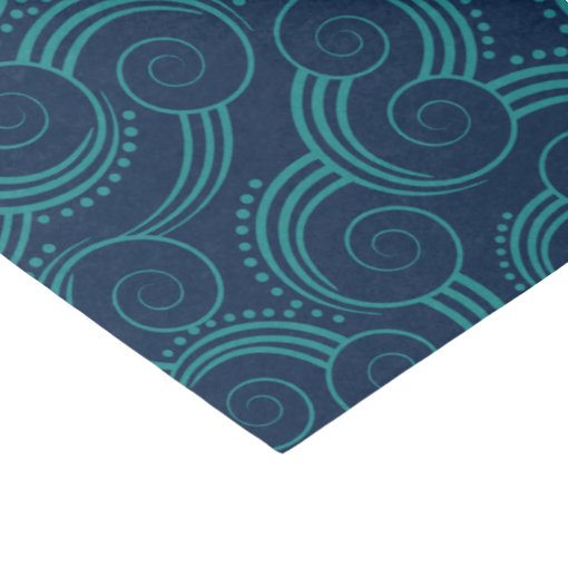 Swirly Ocean Waves Tissue Paper | Zazzle