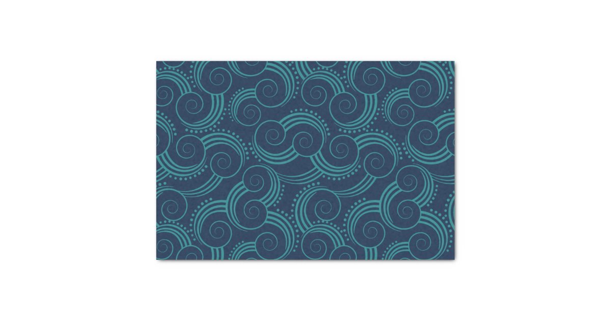 Swirly Ocean Waves Tissue Paper | Zazzle