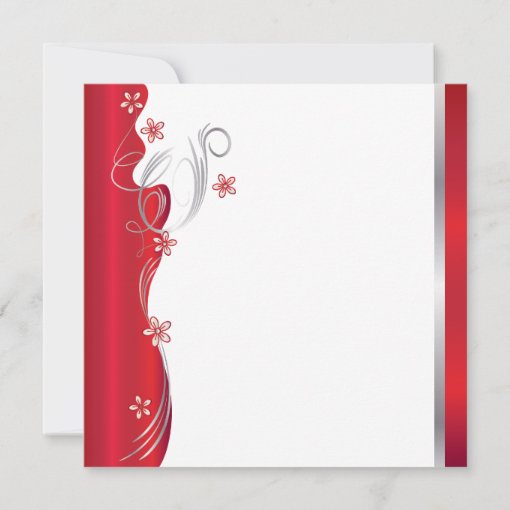 Swirly Red Design Invitation | Zazzle