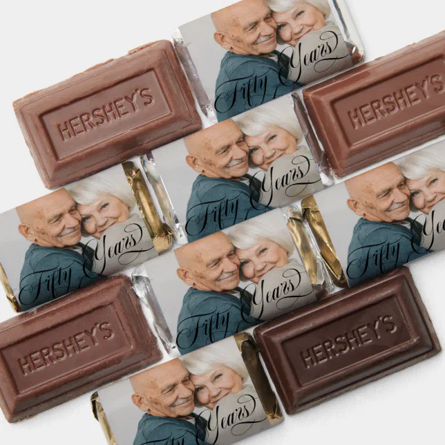 Swirly Script Fifty Years Photo 50th Anniversary Hershey's Miniatures ...