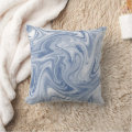 Swirly Slate Blue Abstract Throw Pillow | Zazzle