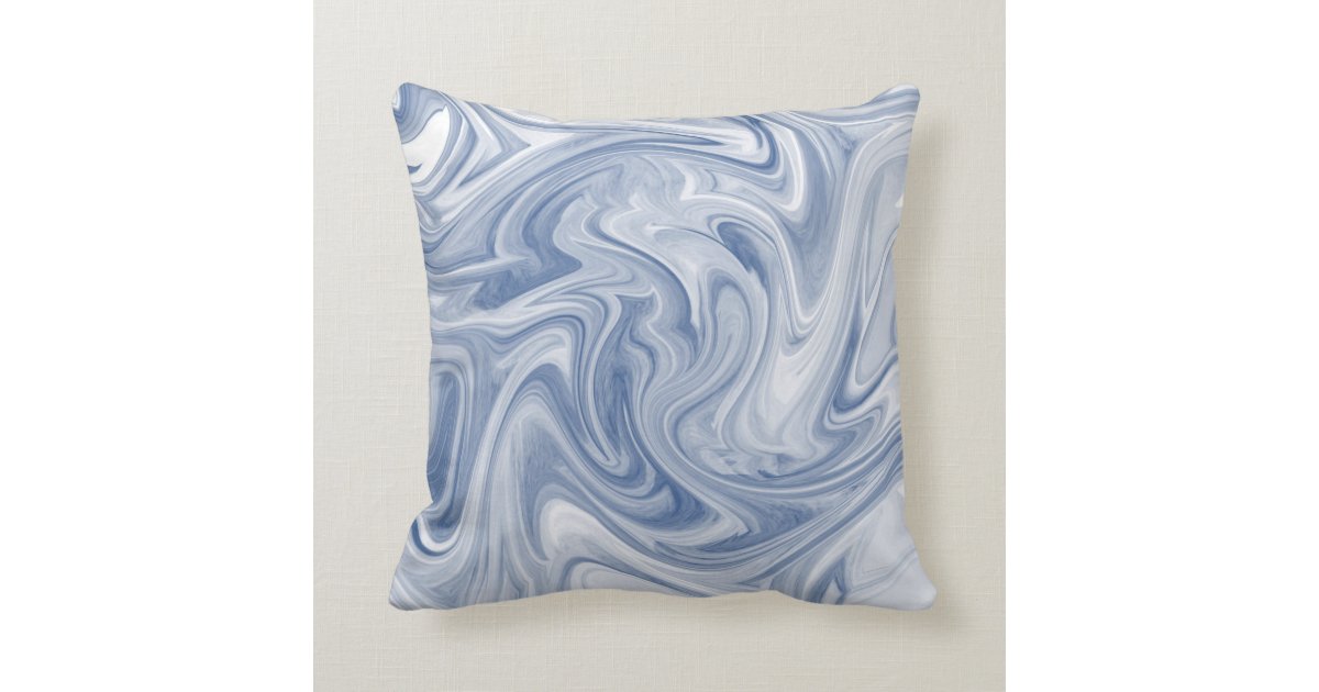 Swirly Slate Blue Abstract Throw Pillow | Zazzle.com