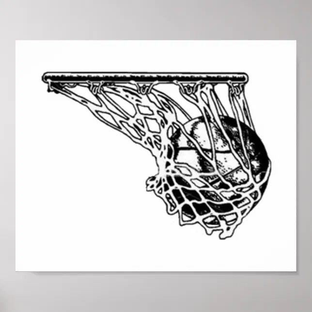 Swish Basketball Poster | Zazzle