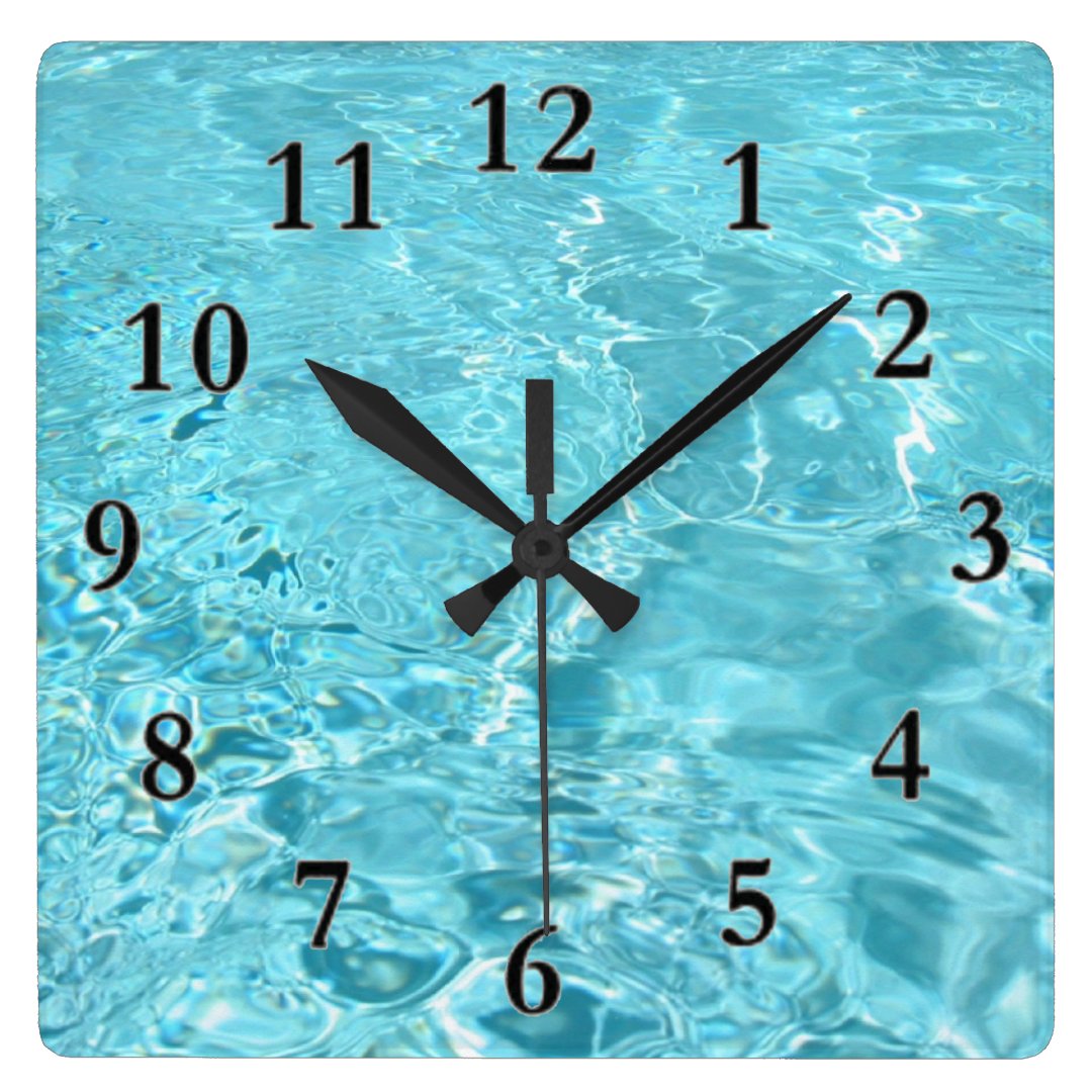 Swish Square Wall Clock | Zazzle
