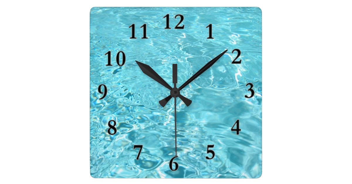 Swish Square Wall Clock | Zazzle