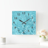 Swish Square Wall Clock | Zazzle