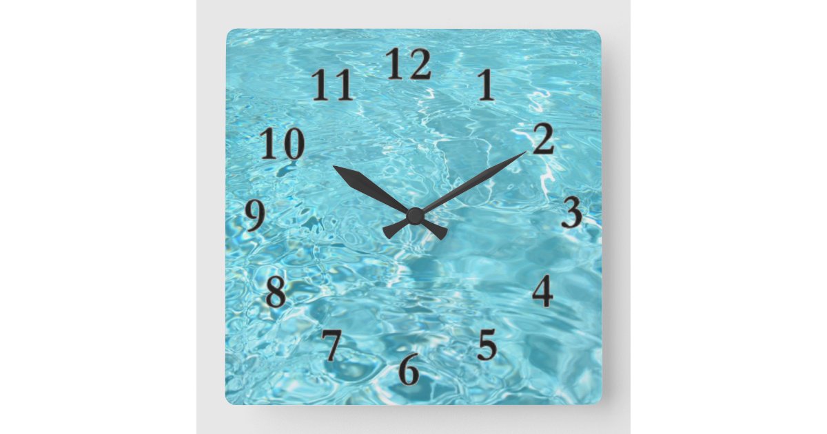 Swish Square Wall Clock | Zazzle
