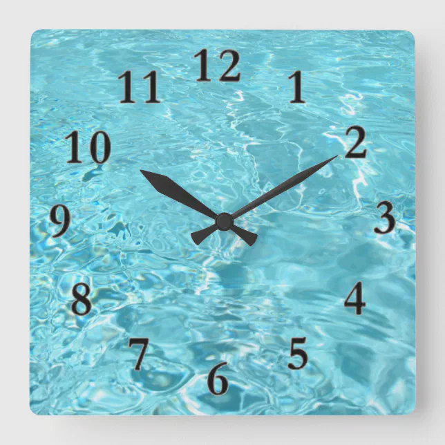 Swish Square Wall Clock | Zazzle