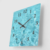 Swish Square Wall Clock | Zazzle