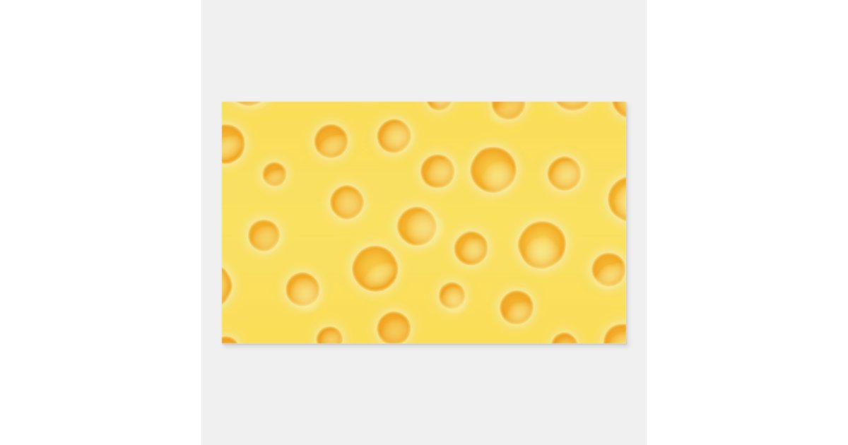 Swiss Cheese Cheezy Texture Pattern Rectangular Sticker | Zazzle