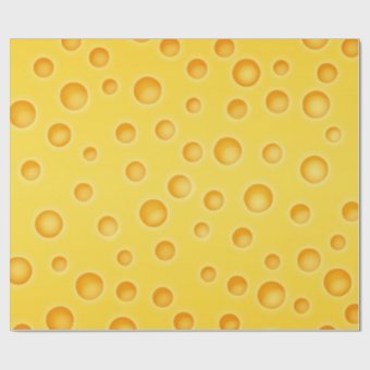 Swiss Cheese Cheezy Texture Pattern Wrapping Paper | Zazzle