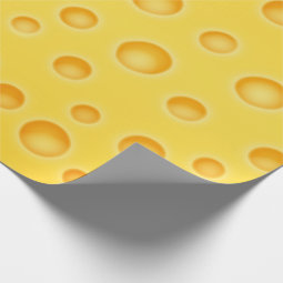 Swiss Cheese Cheezy Texture Pattern Wrapping Paper | Zazzle