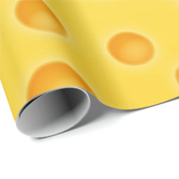 Swiss Cheese Cheezy Texture Pattern Wrapping Paper | Zazzle