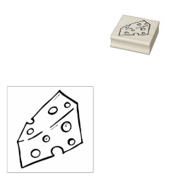 Swiss Cheese Rubber Stamp | Zazzle