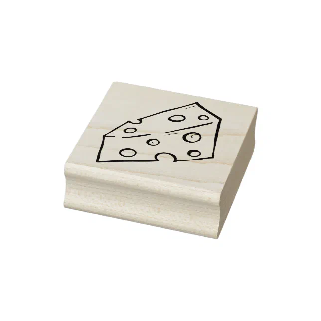 Swiss Cheese Rubber Stamp | Zazzle