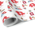 Swiss Culture Icons Wrapping Paper | Zazzle
