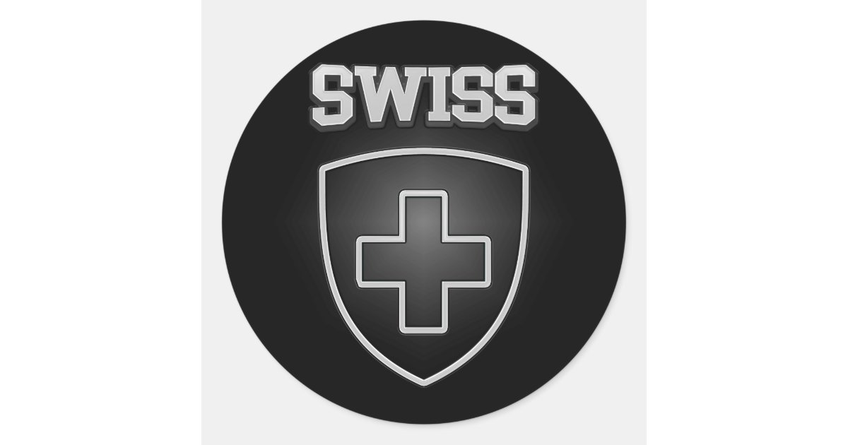 Swiss Emblem Classic Round Sticker | Zazzle