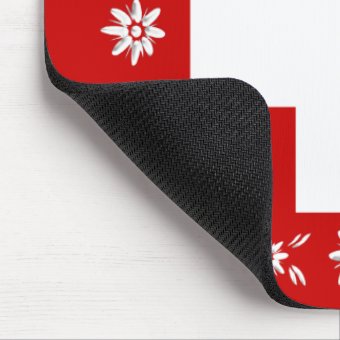 Swiss flag and edelweiss 2 mouse pad | Zazzle