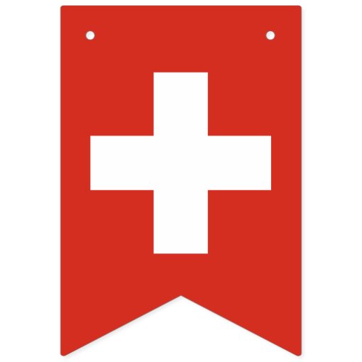 Swiss flag banner | Zazzle