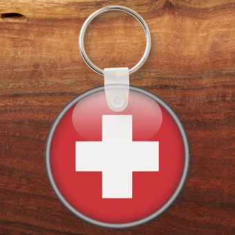 Swiss Flag - Flag of Switzerland Keychain | Zazzle