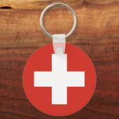 Swiss Flag Red Cross Keychain | Zazzle