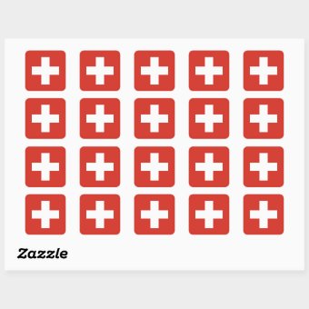 Swiss flag Stickers | Zazzle