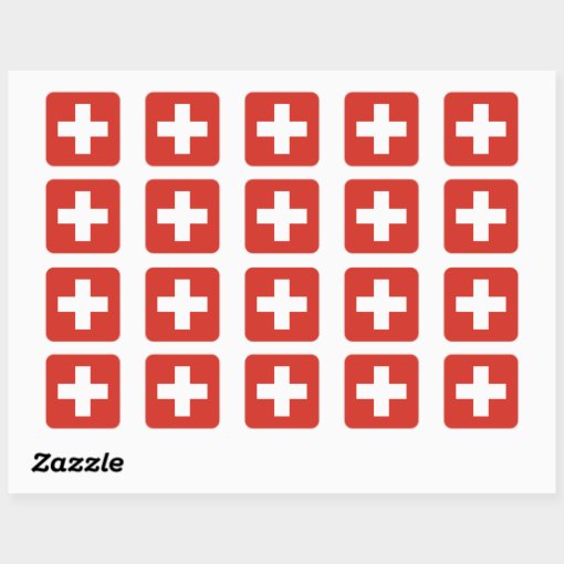 Swiss flag Stickers | Zazzle