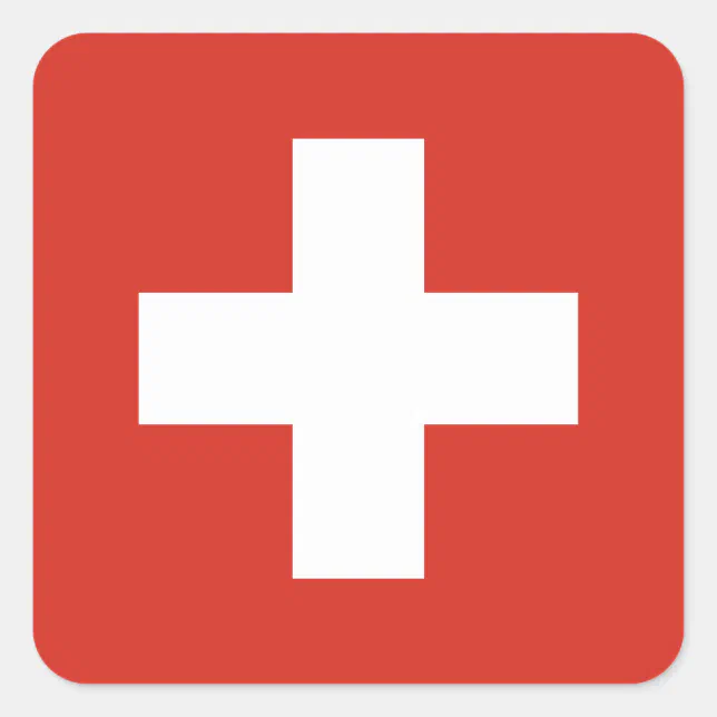 Swiss flag Stickers | Zazzle