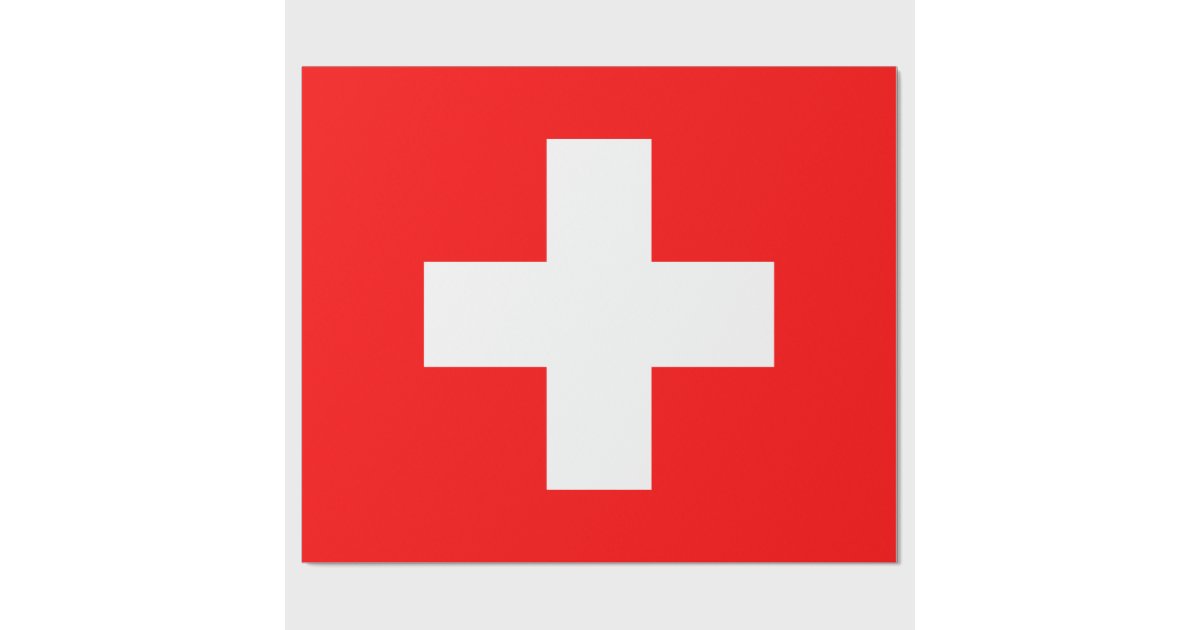 Swiss Flag (Switzerland) Wrapping Paper | Zazzle