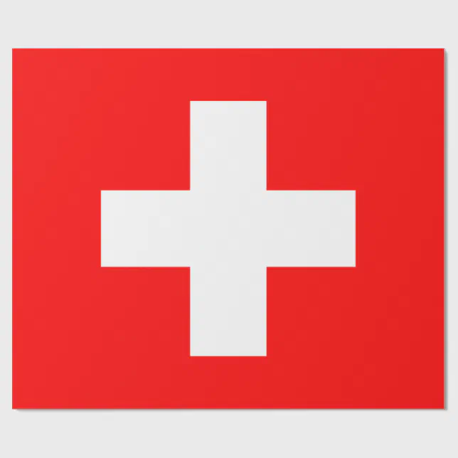 Swiss Flag (Switzerland) Wrapping Paper | Zazzle