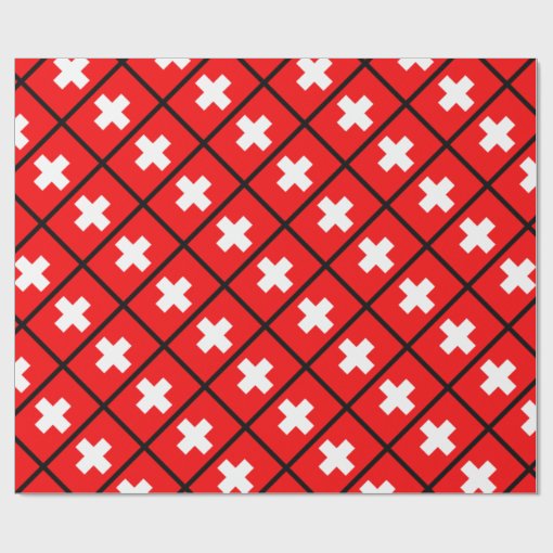 Swiss Flag Wrapping Paper | Zazzle