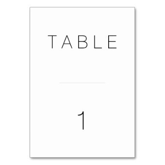 Swiss Modern Table Number | Zazzle