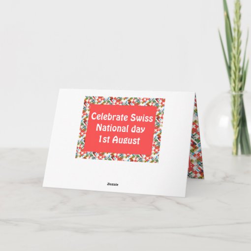 Swiss National Day Greetings Card | Zazzle